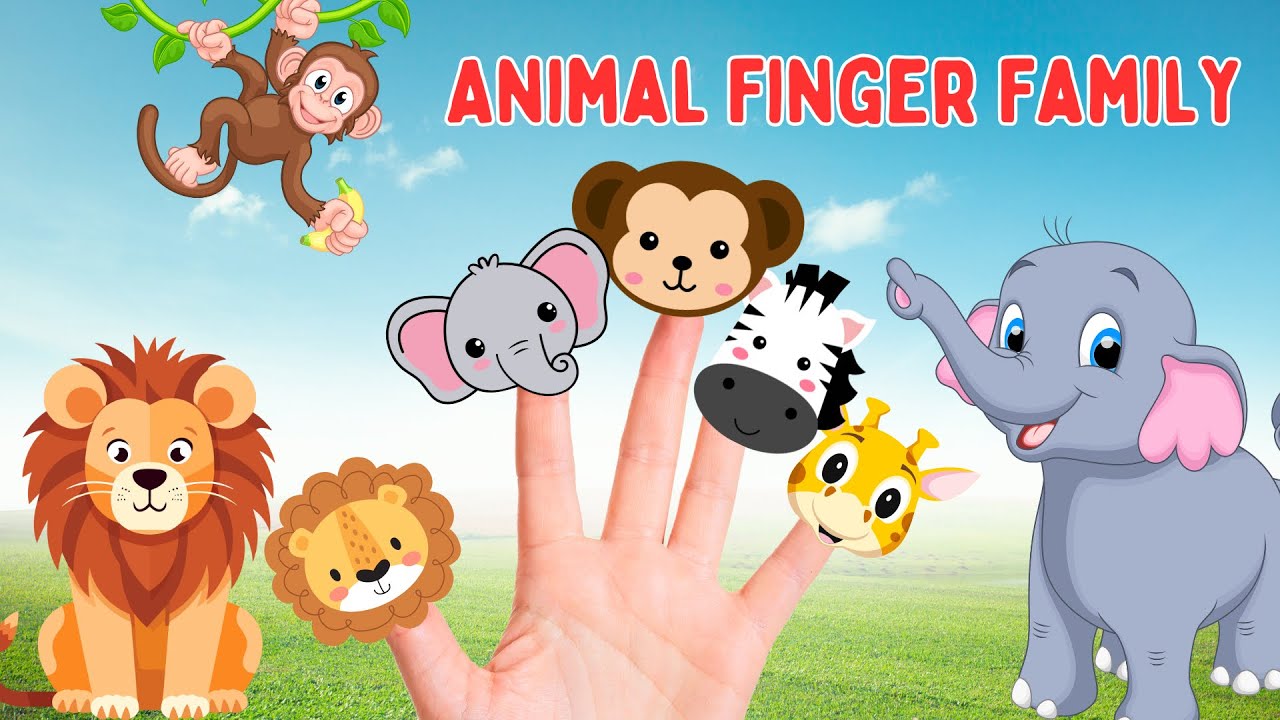FINGER FAMILY - Farm & wild Animals for Kids - YouTube
