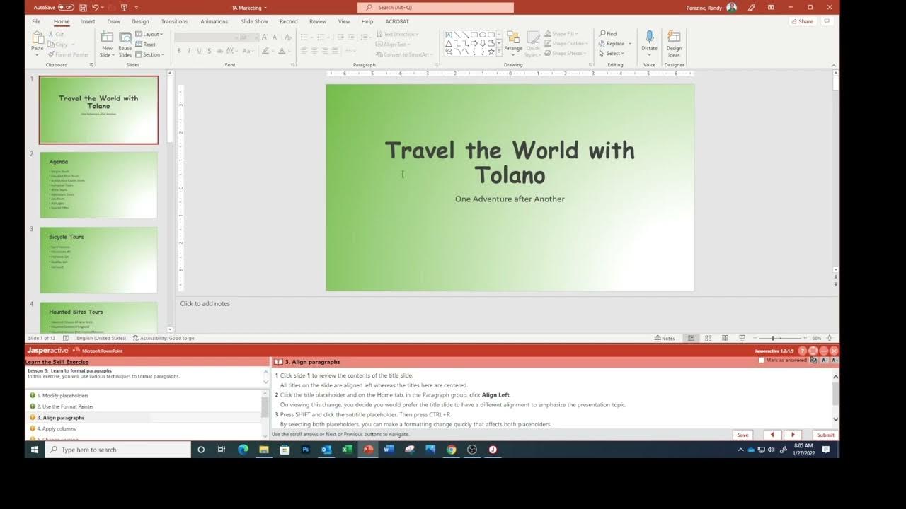 PowerPoint Lesson 3 7 - YouTube