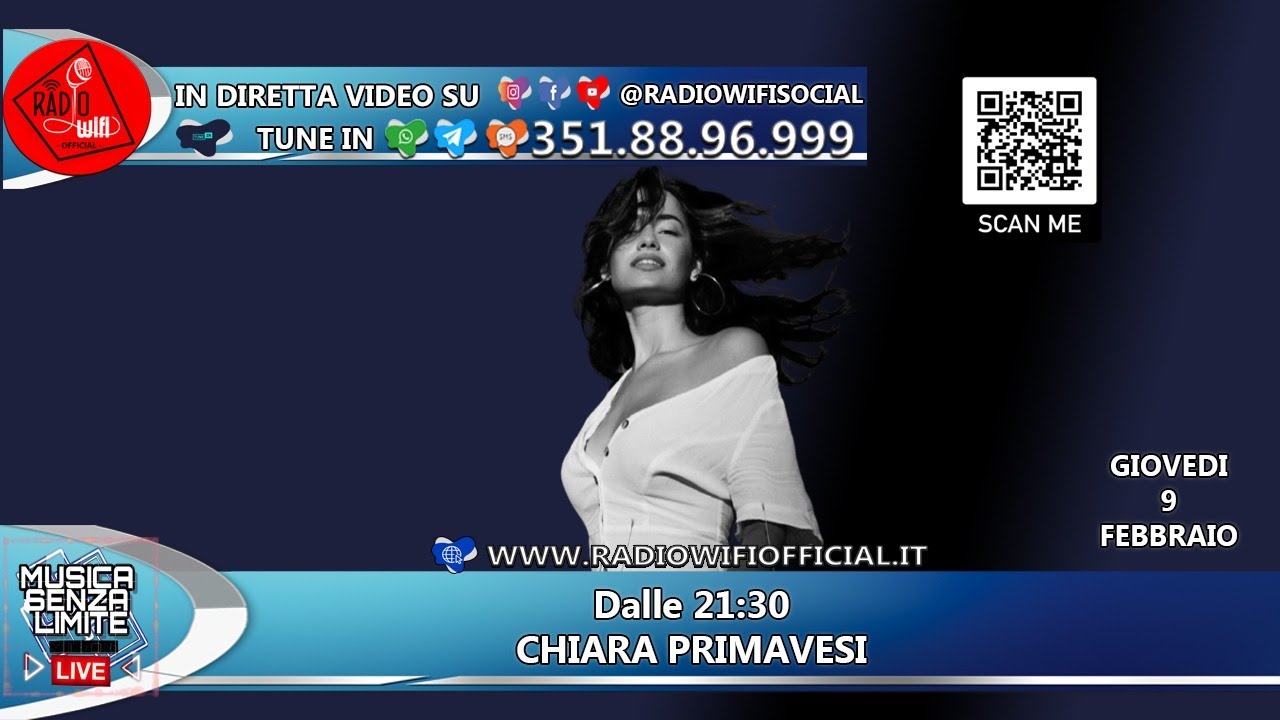 Giovedì ore 21:30 Musica Senza Limite Live OSPITE CHIARA PRIMAVESI ...