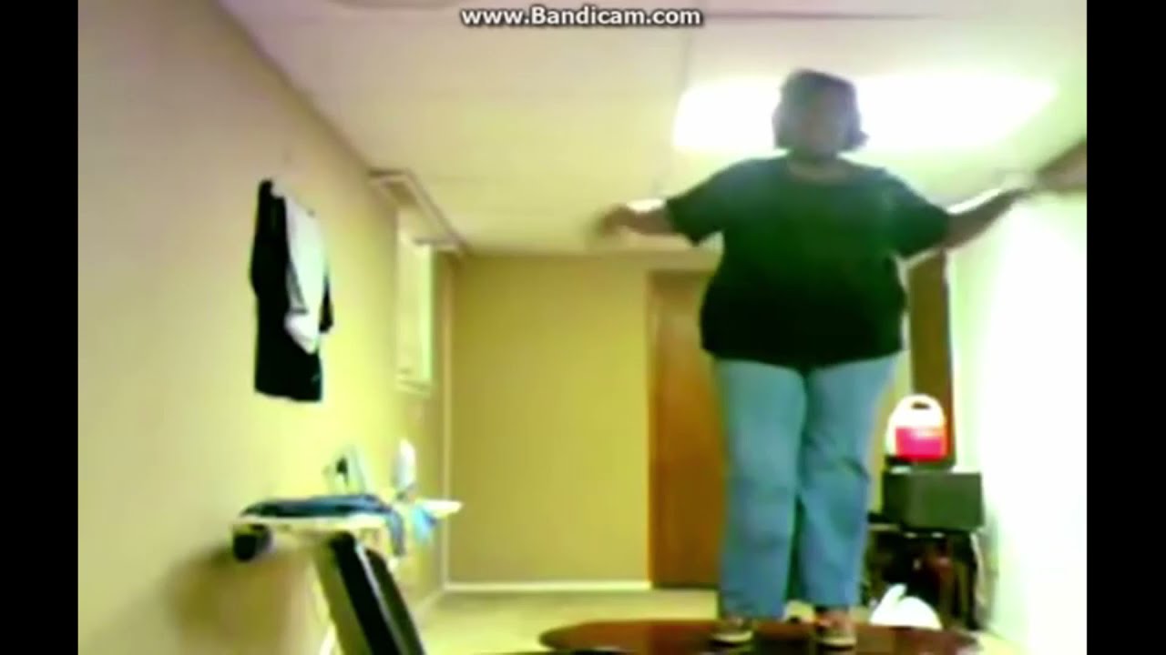 We will rock you - Woman fall off table - YouTube