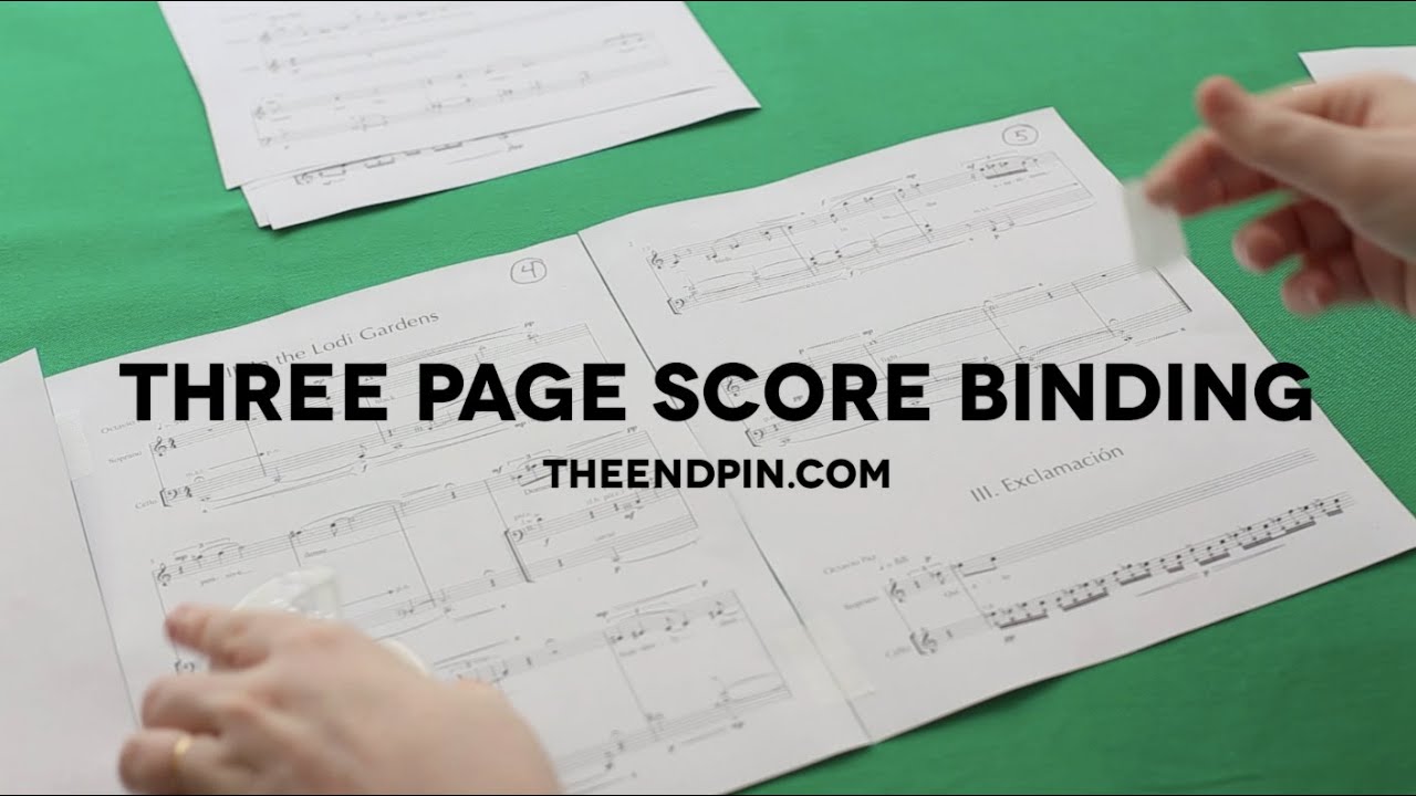 Three Page Score Binding - YouTube