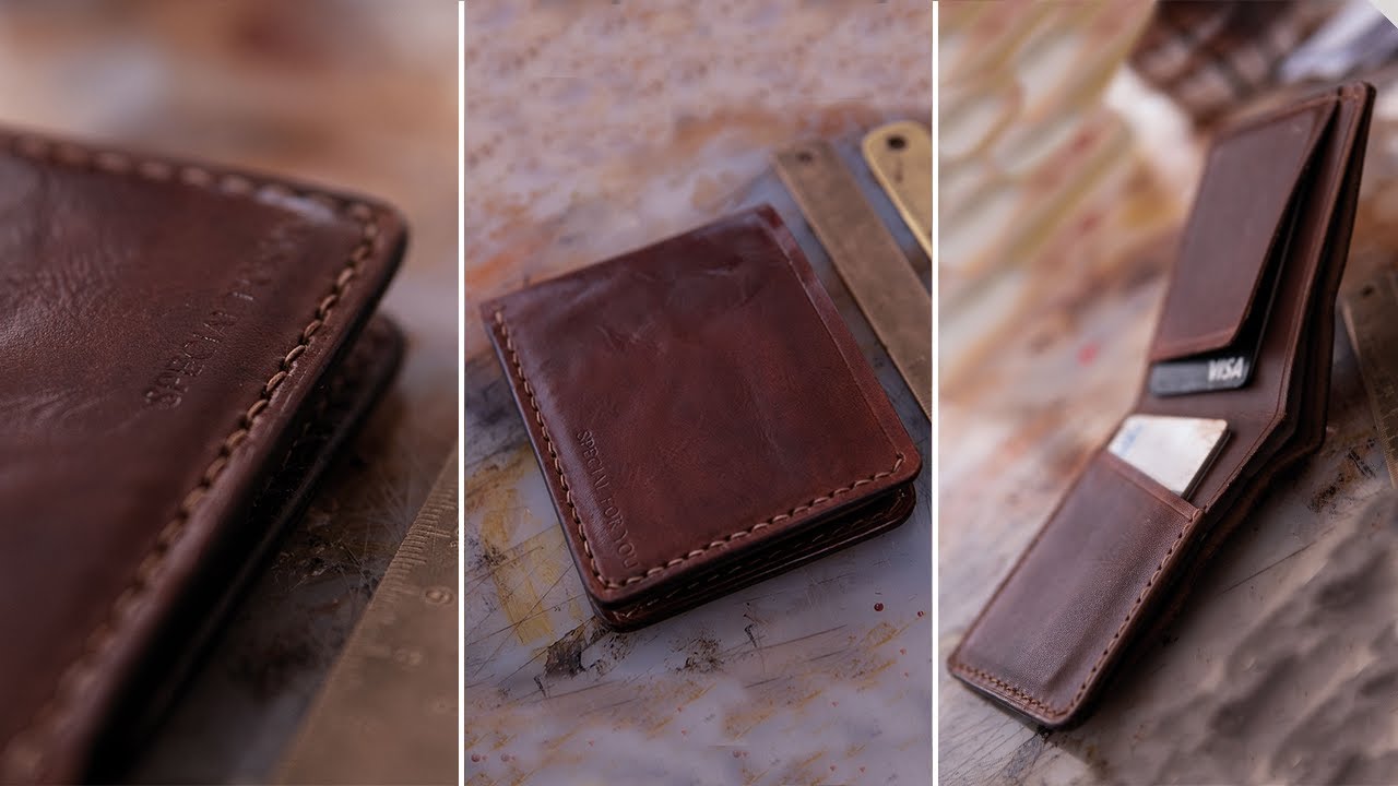 How to Making a Simple Wrinkled Leather? Luxury Leather Wallet Making ...