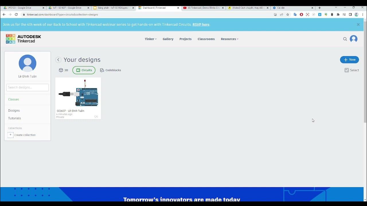 TINKER | DEMO WITH BLINK CIRCUIT - YouTube
