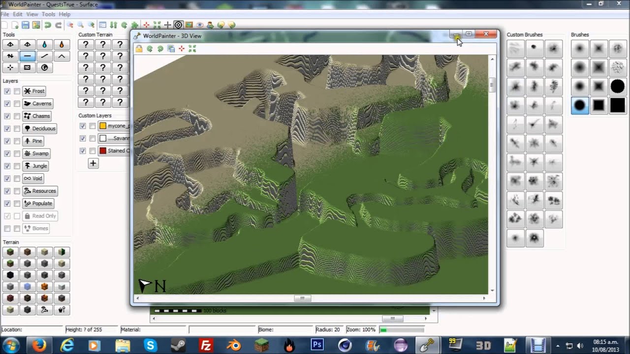 Making Canyons, Speed Build! - Worldpainter - Part 2 - YouTube