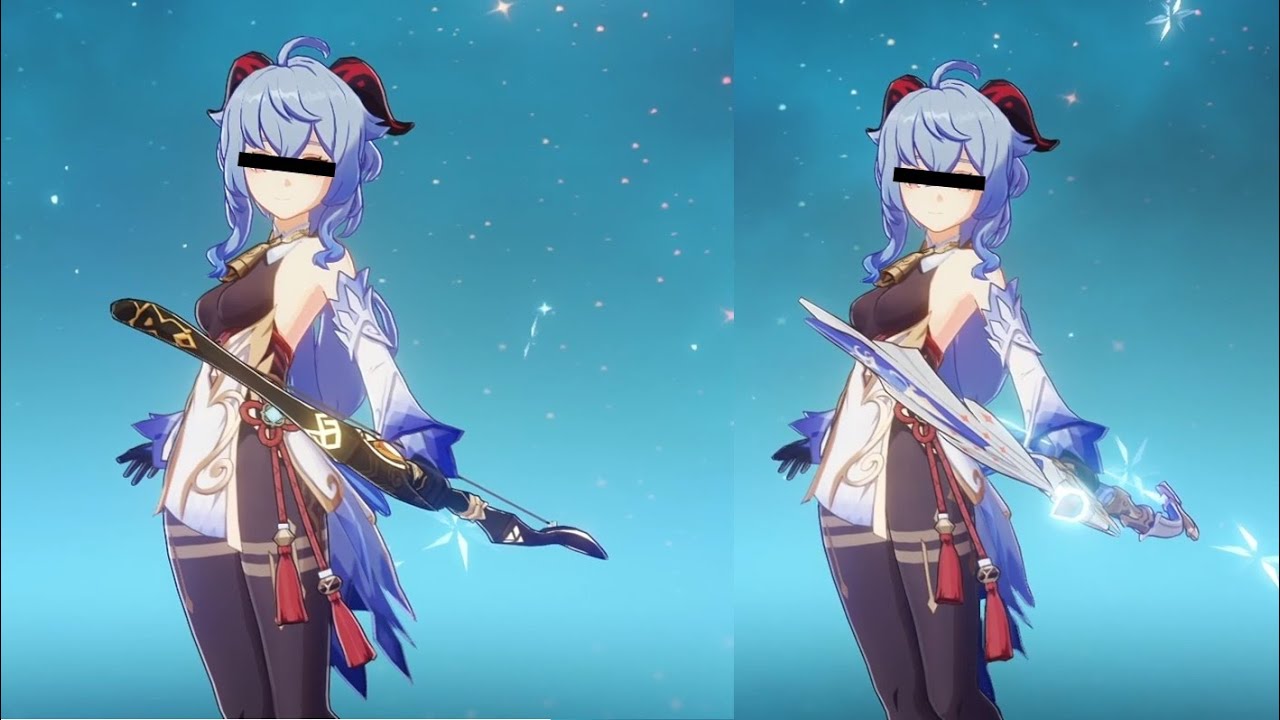 Prototype Crescent R5 vs Amos' Bow R1 Ganyu | Genshin Impact - YouTube