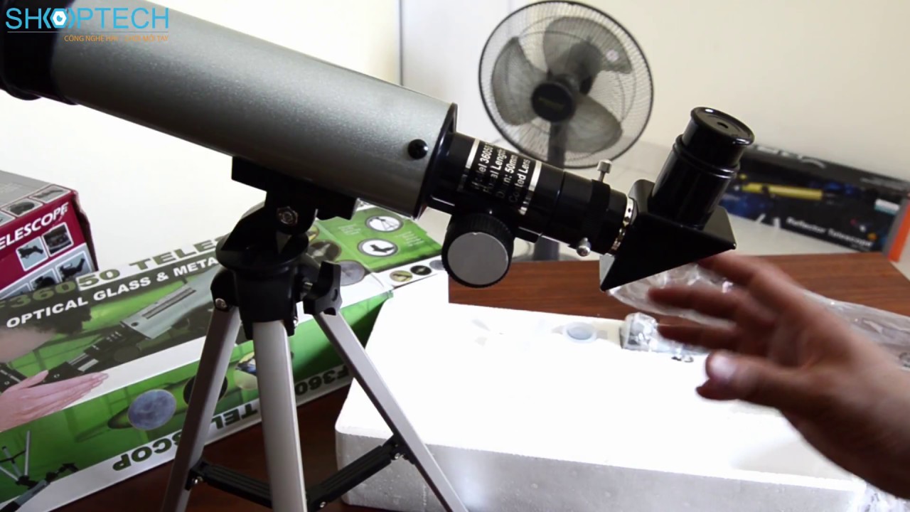 REVIEW Kính Thiên Văn Telescope F36050 Tại SHOPTECH - YouTube