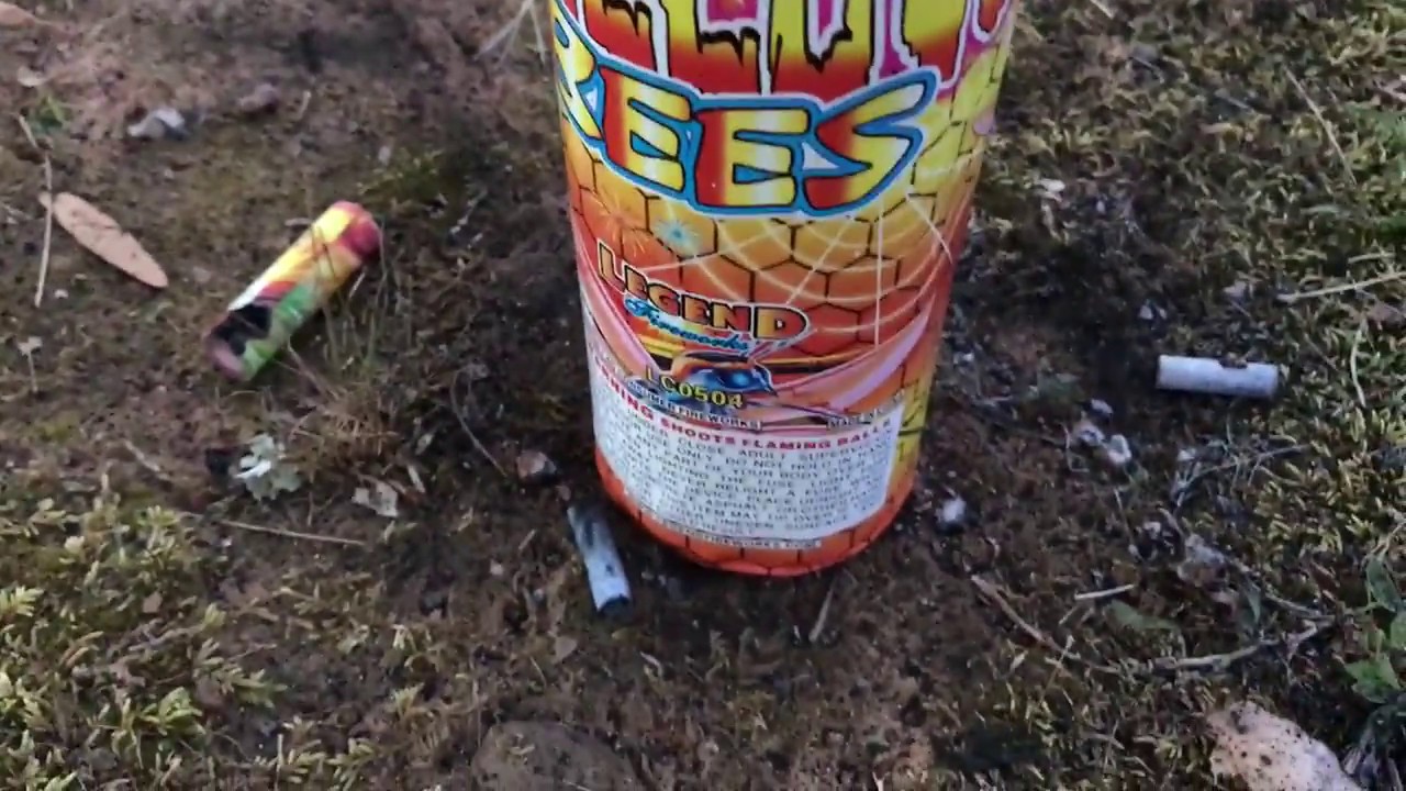 Yellow Bees Firework - YouTube