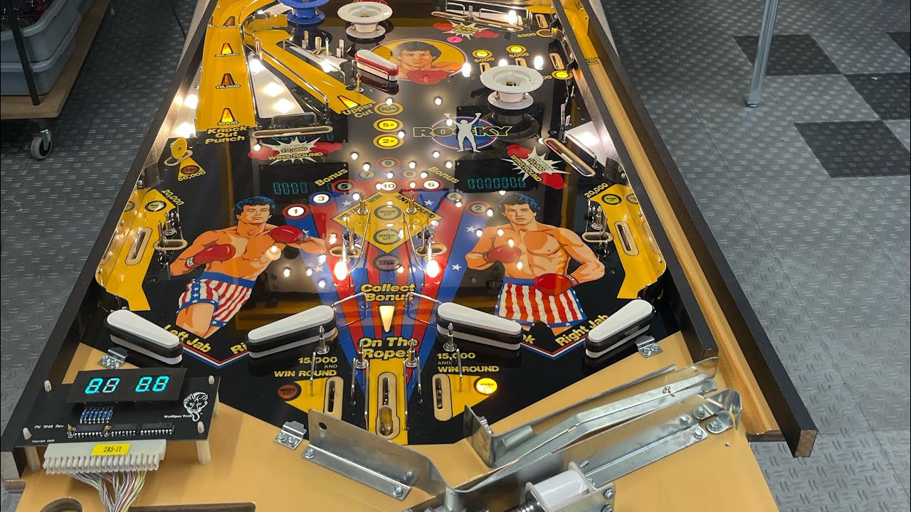 Gottlieb Rocky Pinball Restoration 20 - YouTube