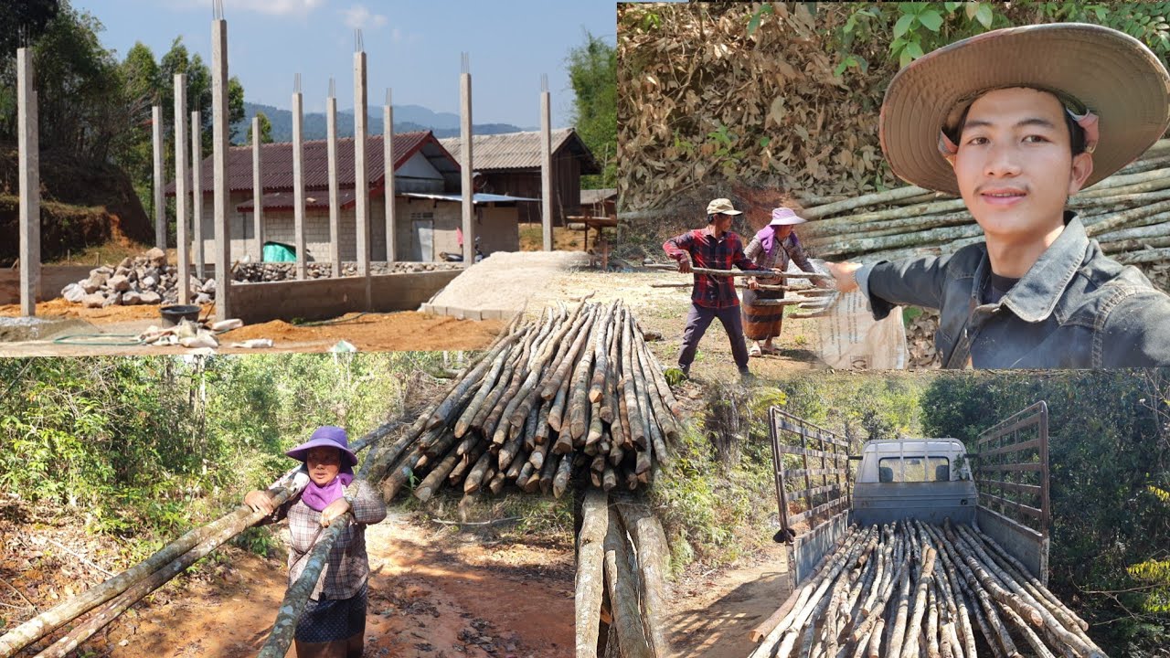 hnub no niam thiab txiv peb mus khwv ntoo coj los cias tau ua tsev thiab coj nej mus saib peb ...