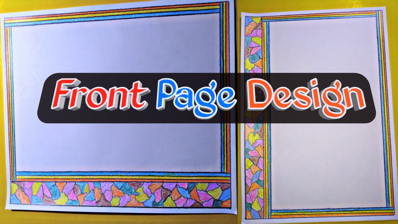 Beautiful project front page decore||Project page design||#pencildesign ...