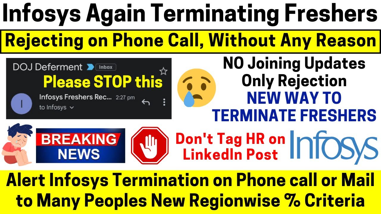 ⚠️Alert Infosys Again Terminating Fresher without any Reason ON Phone ...