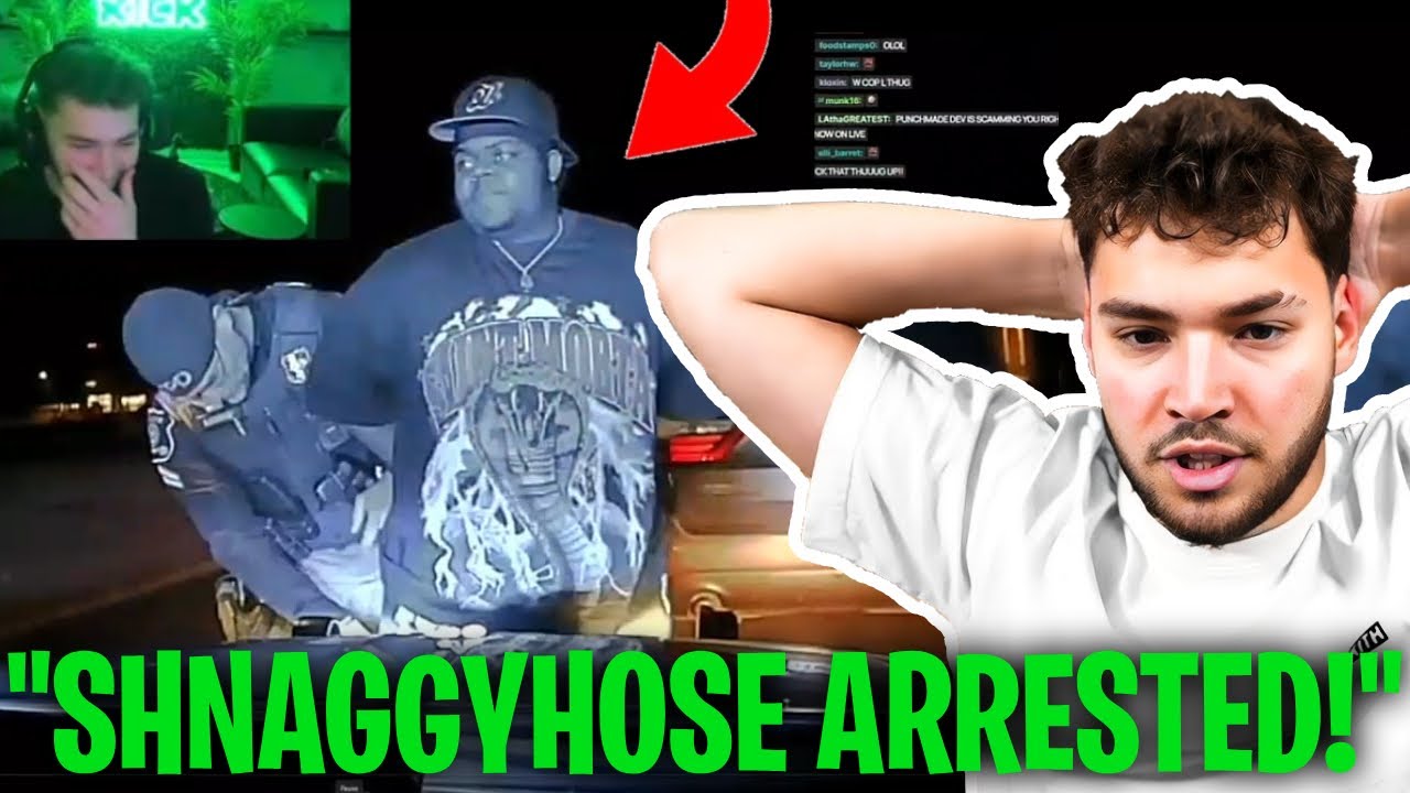 Adin Ross Reaction to Shnaggyhose's Arrest Footage... - YouTube