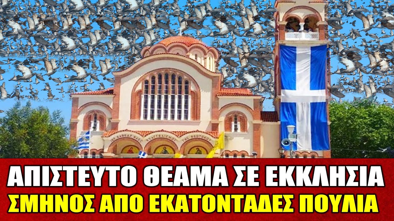 ️ΑΠΙΣΤΕΥΤΟ ΘΕΑΜΑ!! Κατά την Θεία Λειτουργία μεγάλο σμήνος από πουλιά ...