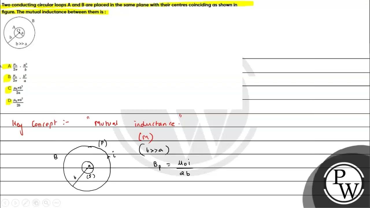 Two conducting circular loops A and B are placed in the same plane with ...