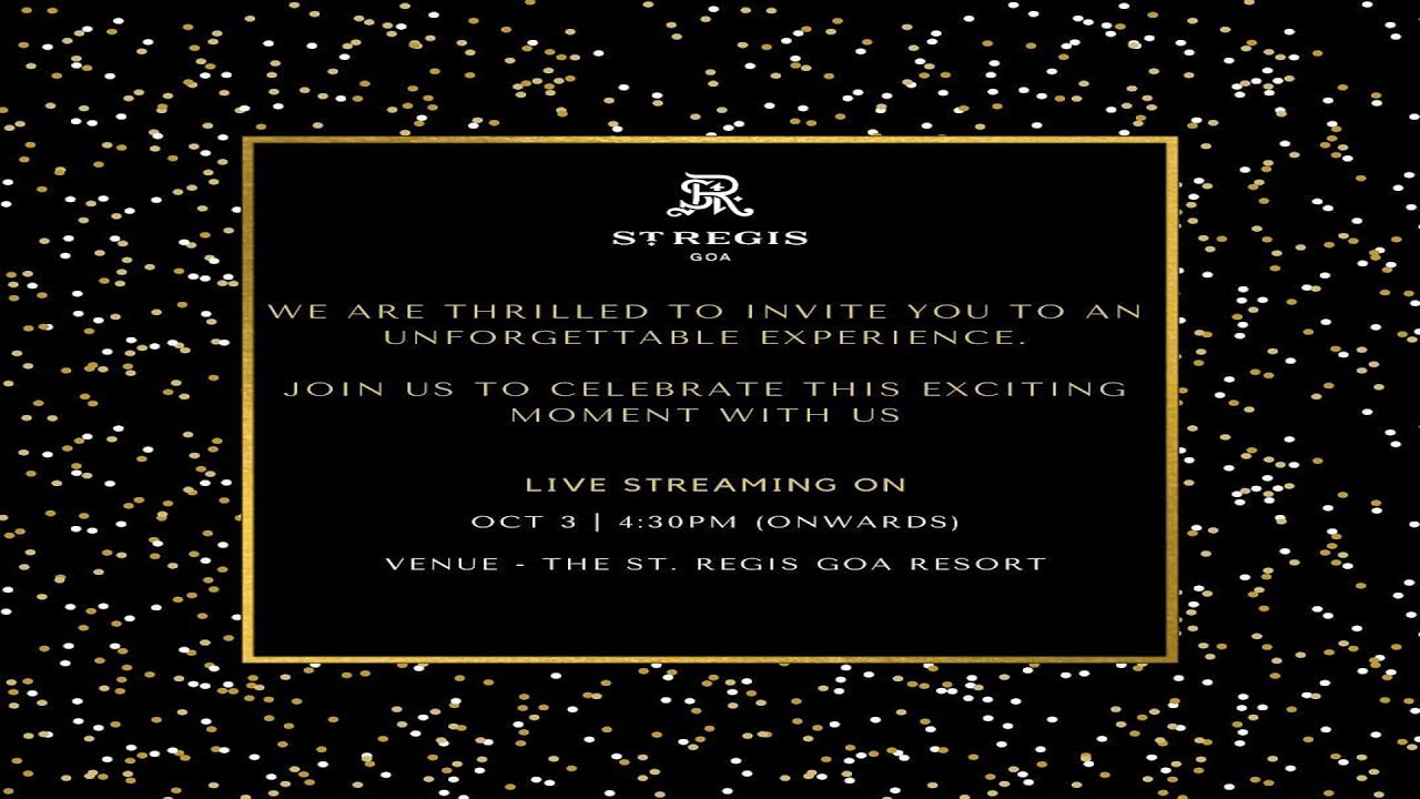 Celebrations Venue - The St. Regis Goa Resort - YouTube