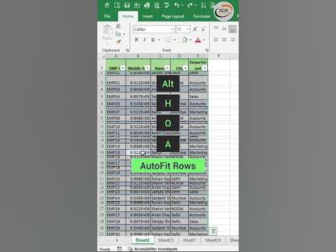 Excel Pro Trick: AutoFit Table shortcut in Excel #shorts #excelshorts - YouTube