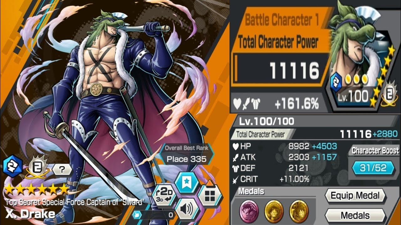 X. Drake Gameplay ×One Piece Bounty Rush× - YouTube