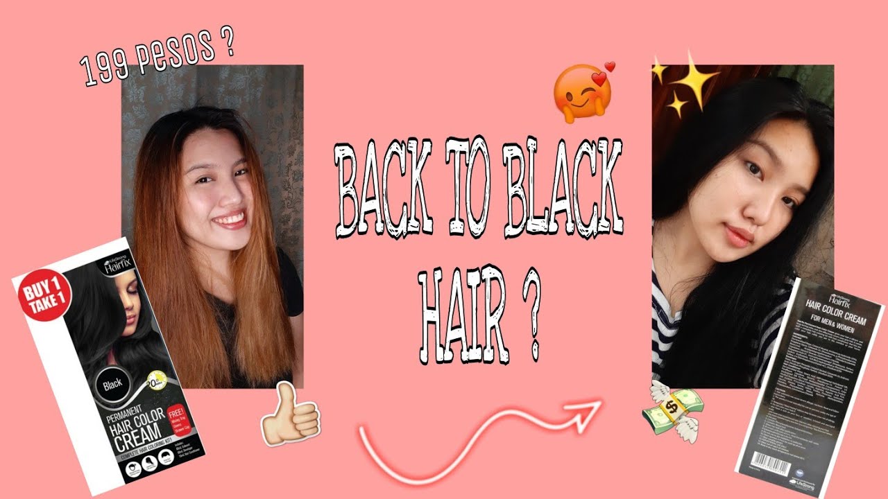 BACK TO BLACK HAIR!! | PERMANENT HAIRFIX COLOR CREAM | EASY TO USE ...