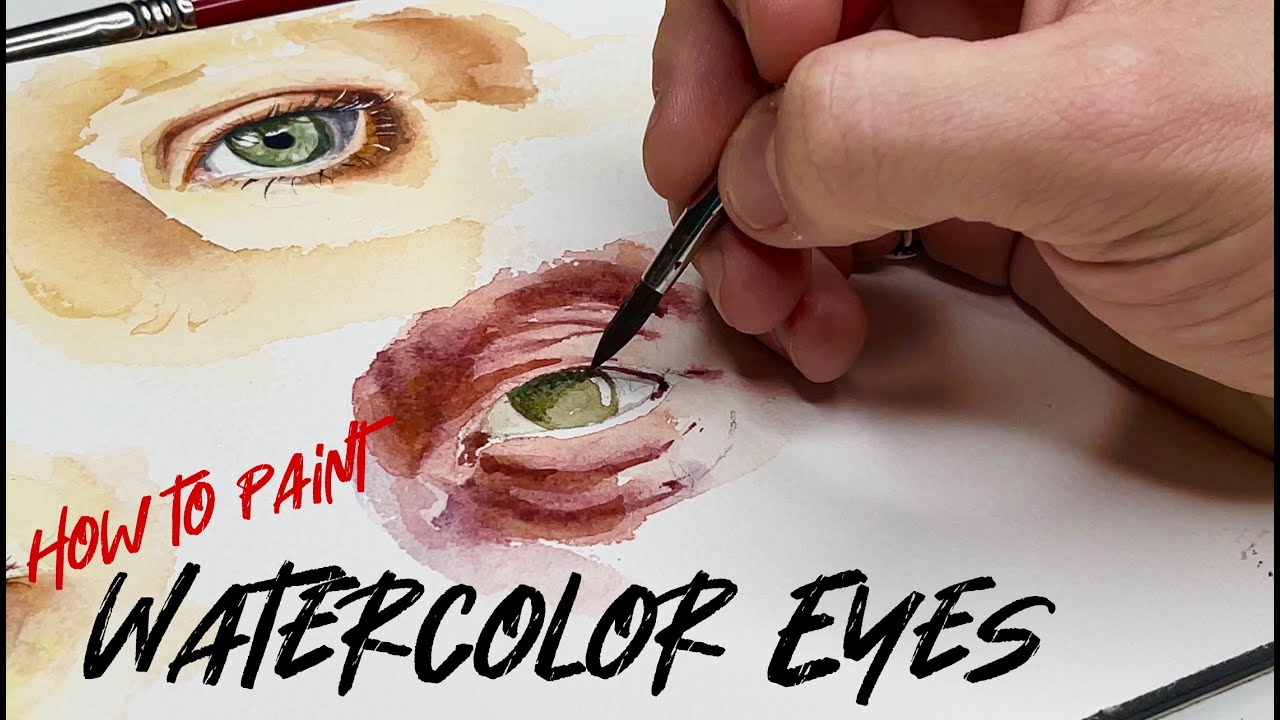 How to Paint Realistic Watercolor Eyes | Artist Techniques - YouTube