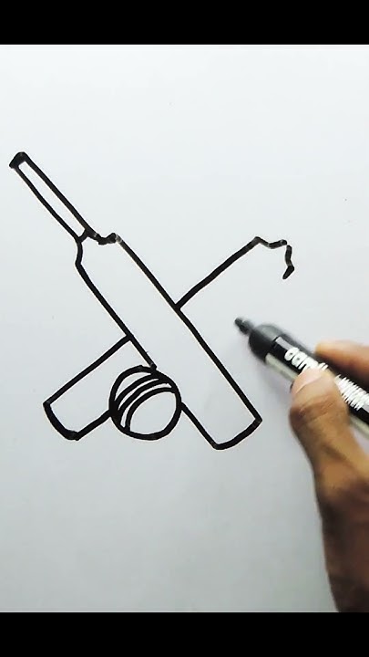 How to draw cricket bat drawing #easy - YouTube