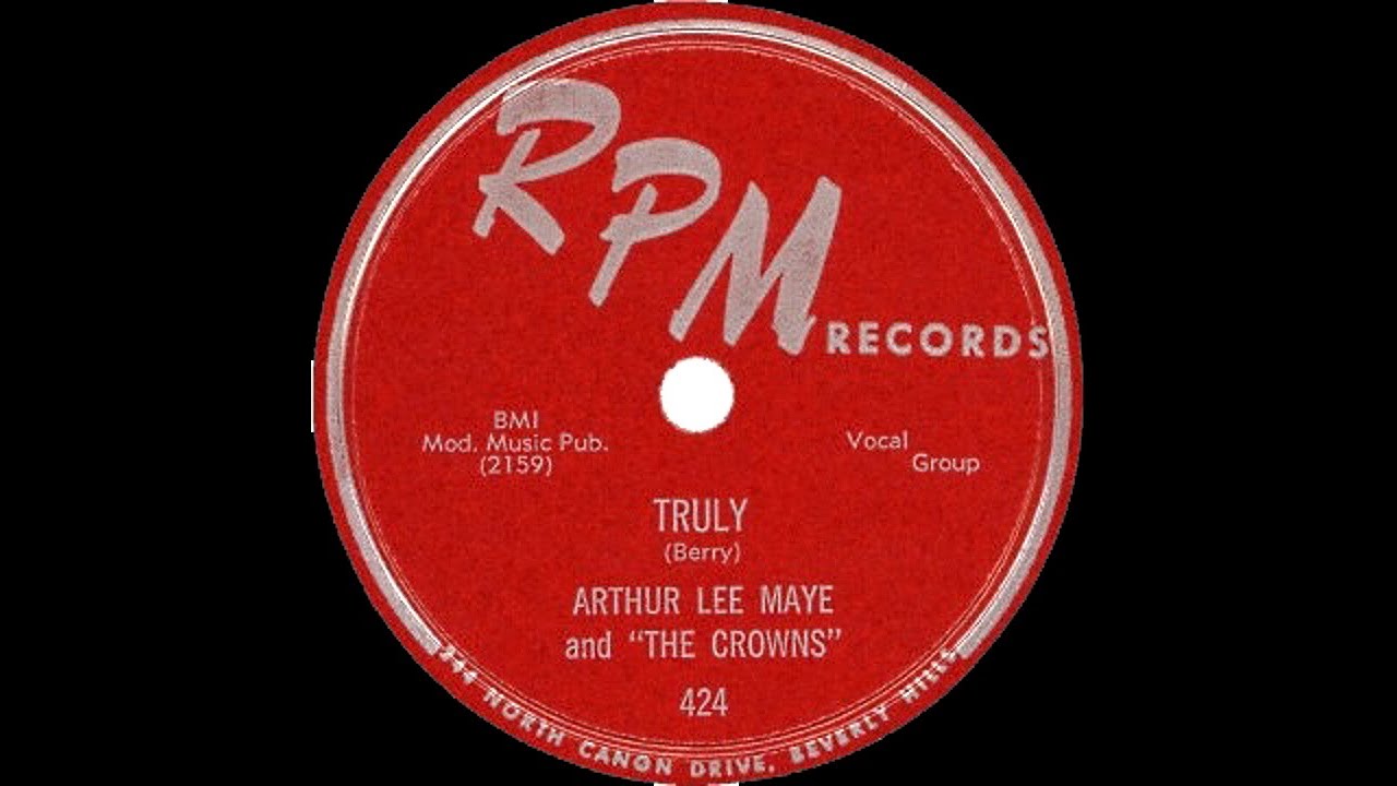 Arthur Lee Maye And The Crowns - Truly 1955 - YouTube