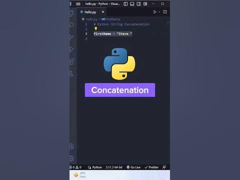 python string concatenation #python #webdesign #shorts - YouTube
