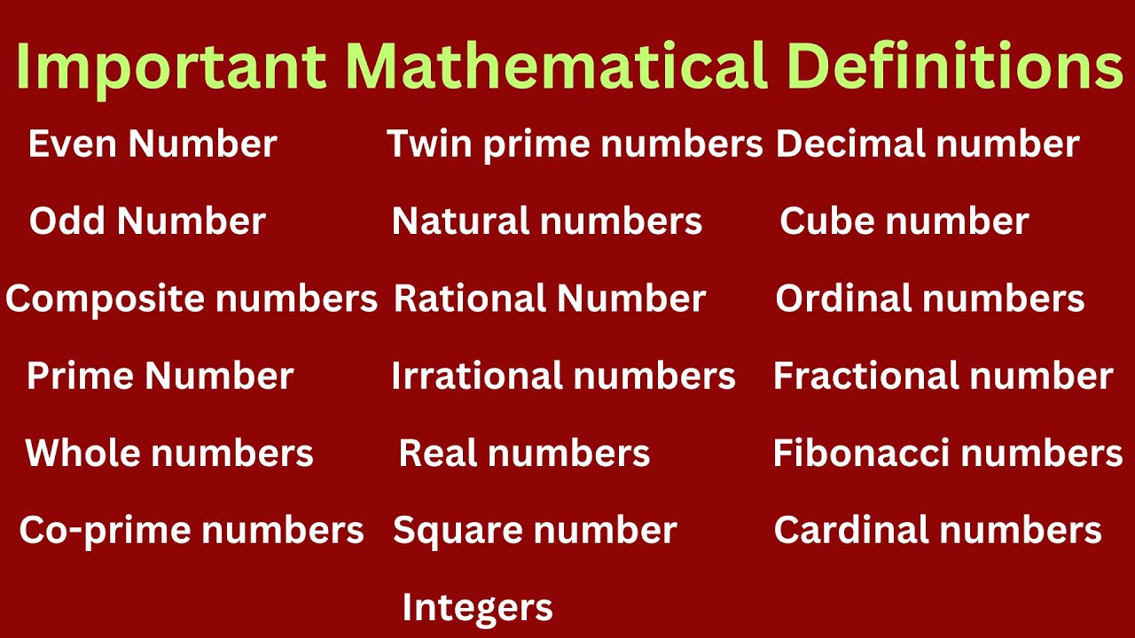 Important mathematical definitions #math #definition #trending # ...