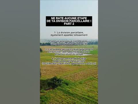 CONNAIS TU LES ETAPES DE LA DIVISION PARCELLAIRE Part 2 - YouTube