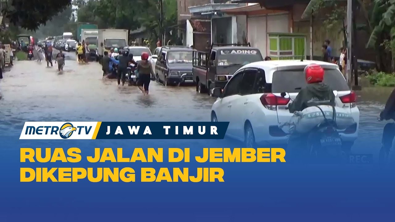 Sejumlah Jalan di Jember Terendam Banjir, Membuat Kemacetan Panjang ...