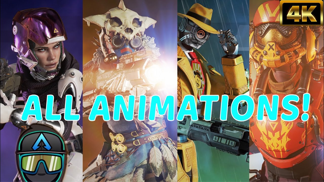 All Apex Legends Unique Legend Screen Animations For Wraith Bloodhound ...