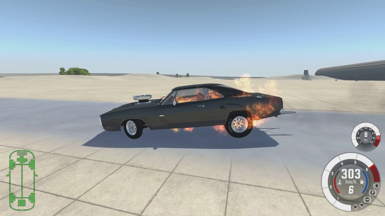 BeamNG.drive - Brucklell Caldera Drag on ICE - YouTube