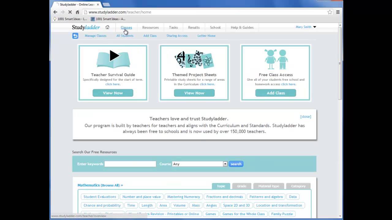 How to Create and Edit a Class on Studyladder.com - YouTube