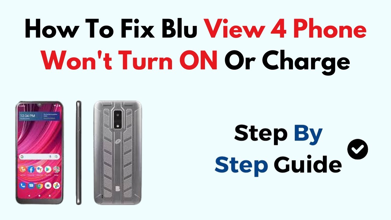 How To Fix Blu View 4 Phone Won't Turn ON Or Charge - YouTube