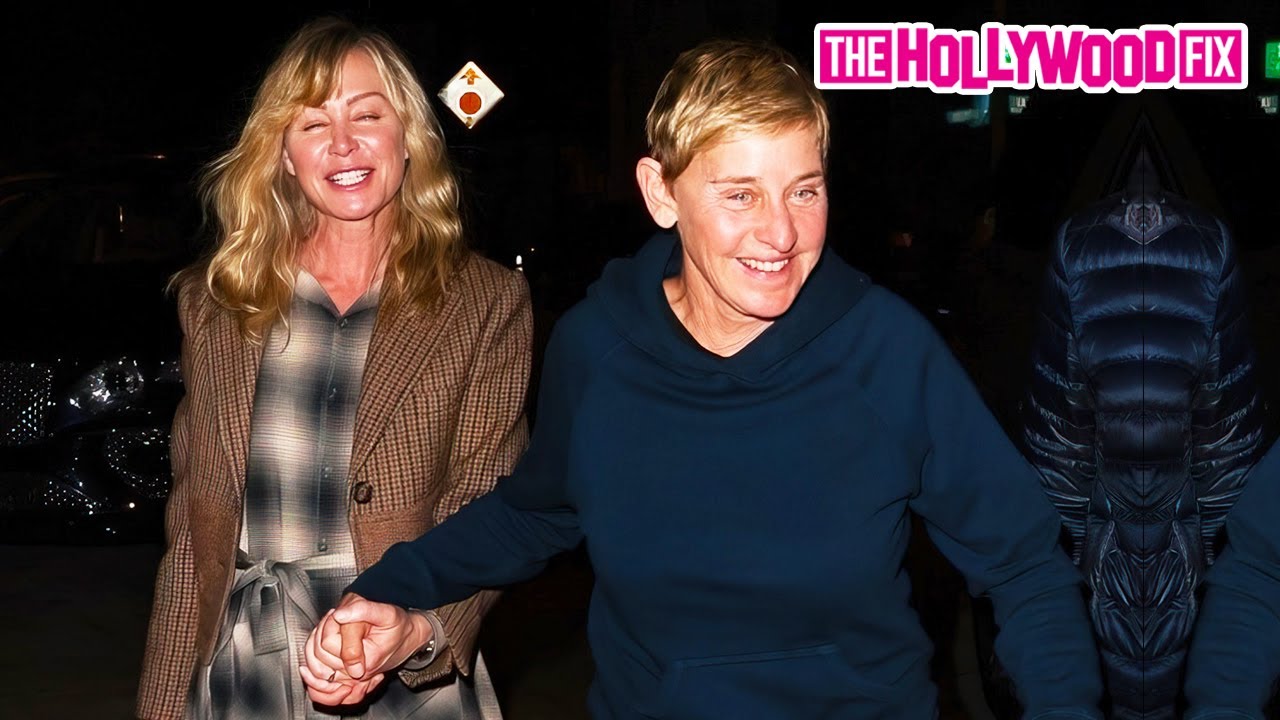 Ellen DeGeneres & Portia De Rossi Hold Hands While Arriving For Date ...