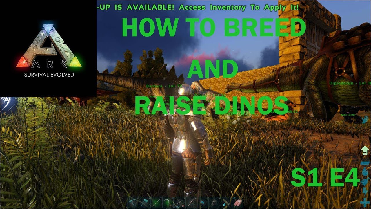 Ark Survival Evolved Breeding and Raise Dino's - YouTube