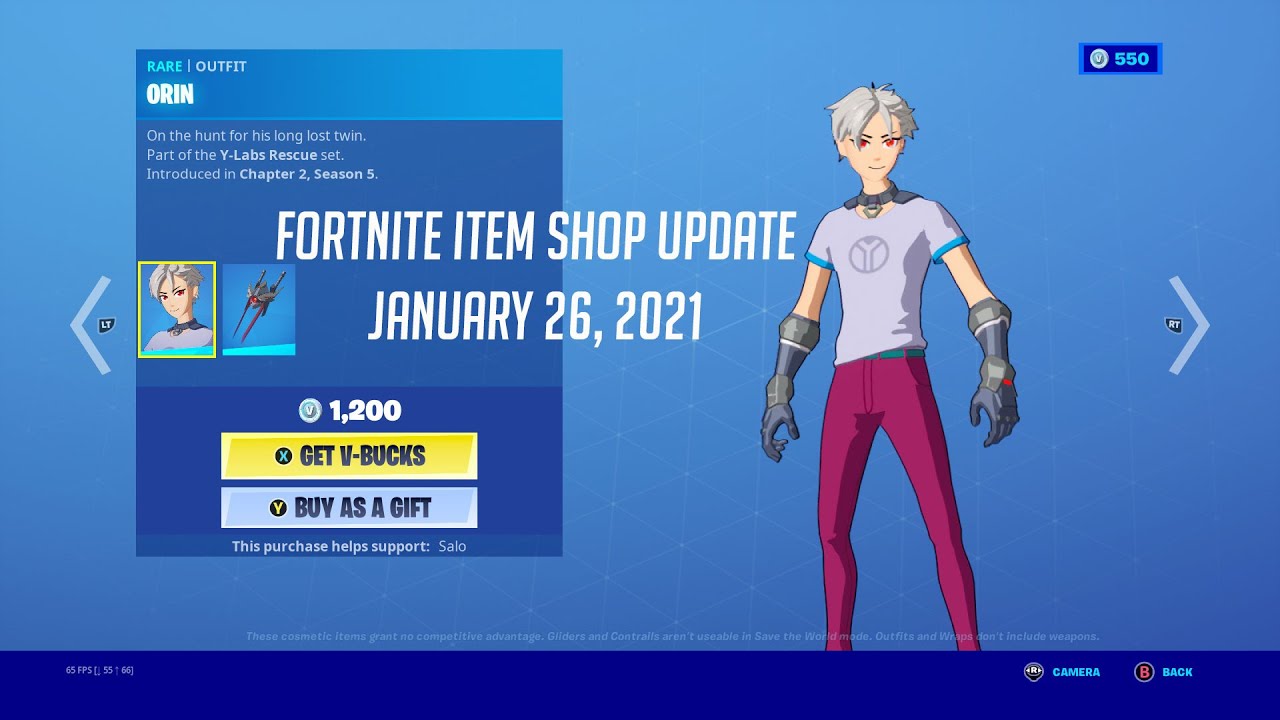 Fortnite Item Shop *NEW* Orin Skin (January 26, 2021 Fortnite Battle ...
