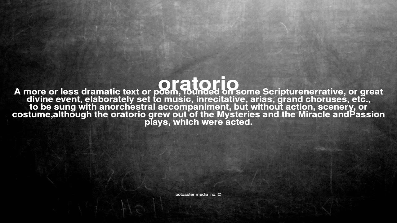 What does oratorio mean - YouTube