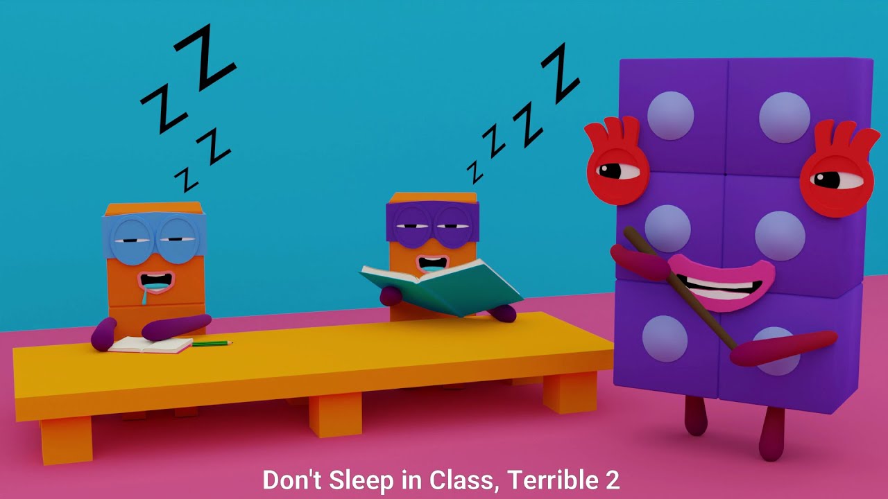 Don't Sleep in Class, Terrible 2 | Numberblocks fanmade coloring story ...