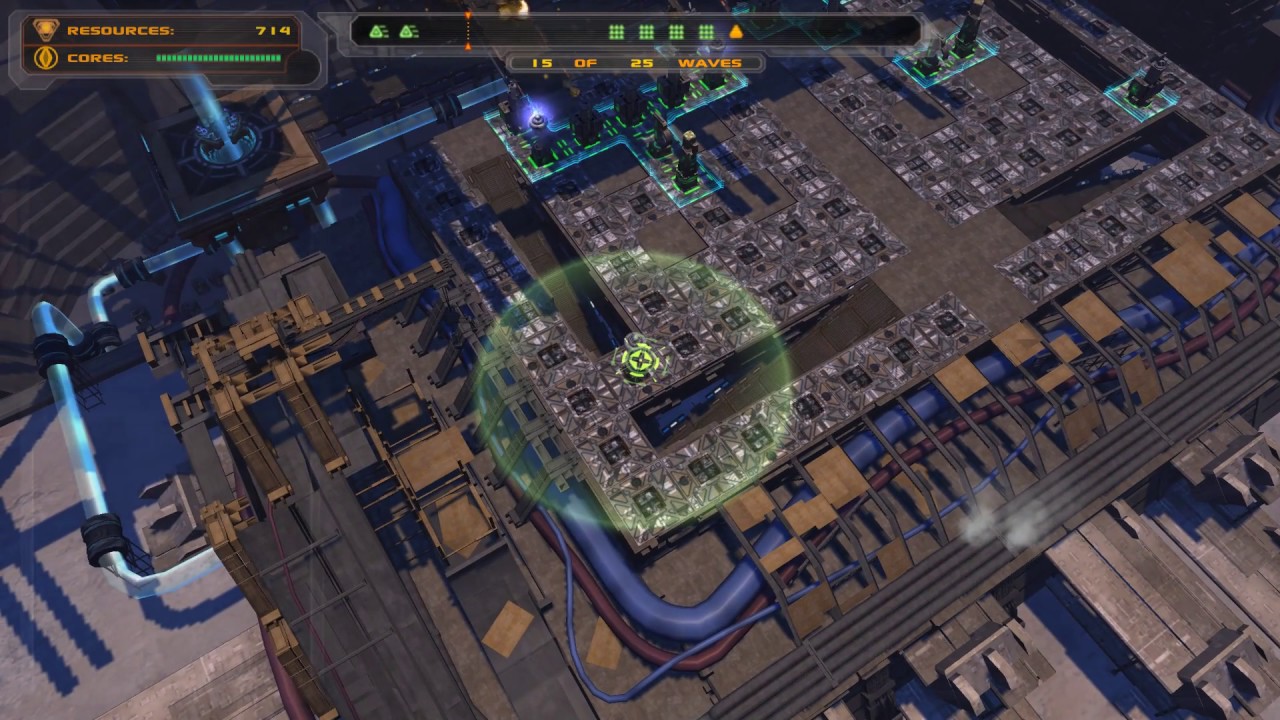 Defense Grid - Mission 17 - Turnabout - Green Towers Only - Gold - YouTube