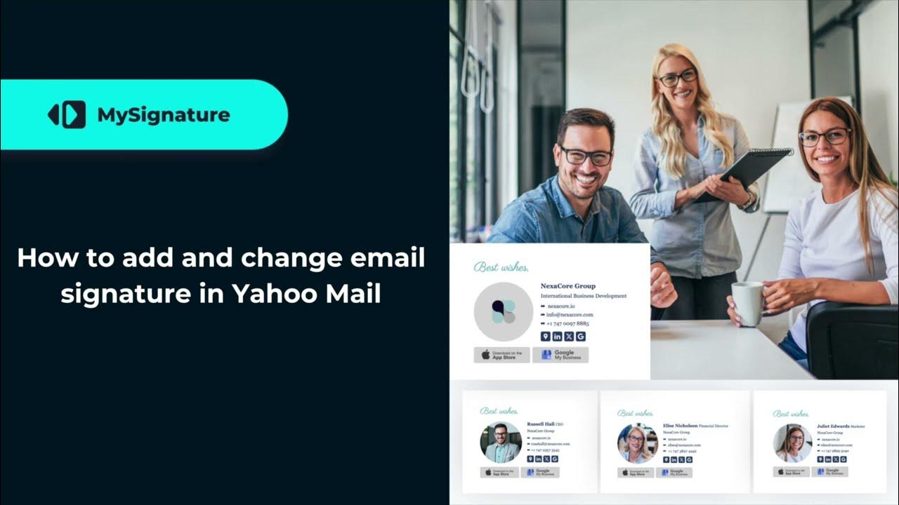 How to Add and Change Email Signature in Yahoo Mail (Web and Mobile) - YouTube