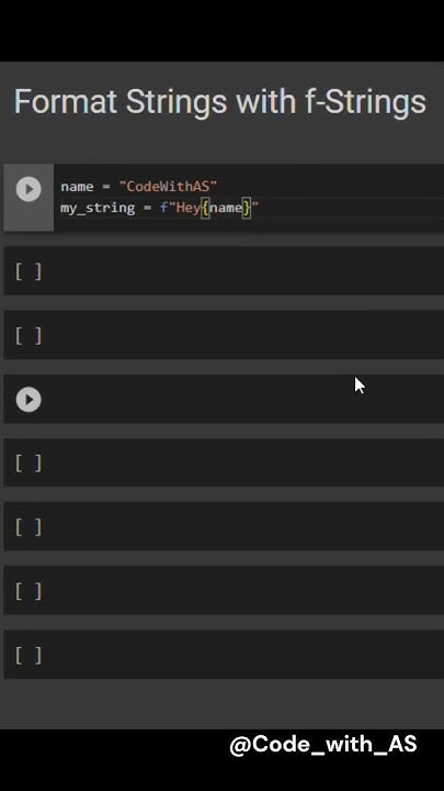 Python Tips And Tricks Format Strings With Fstring Python Datascience Shorts Youtube
