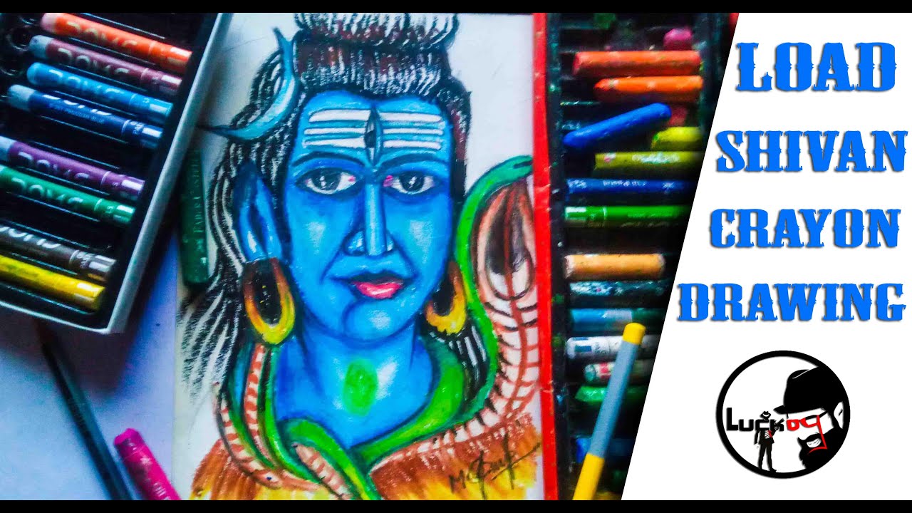 shivan drawing and coloring using crayon / luckdy - YouTube