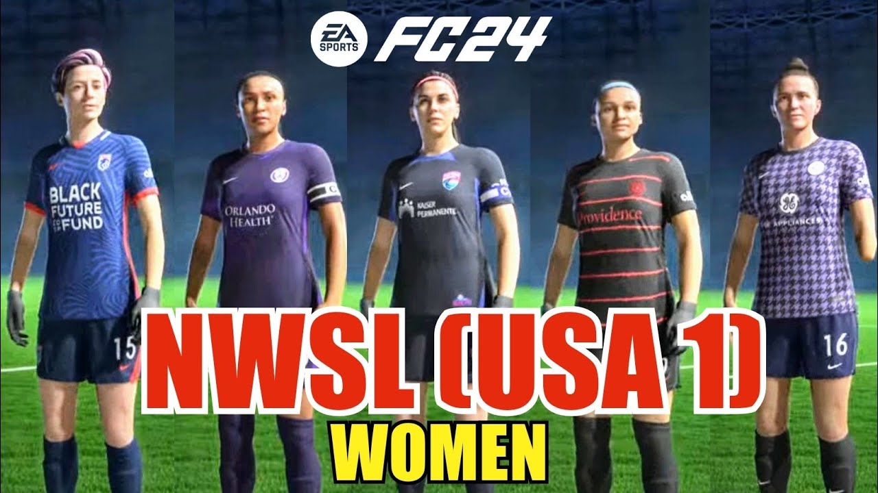 ALL NWSL PLAYER FACES AND RATINGS ! WOMEN'S USA LEAGUE | EAFC 24 - YouTube