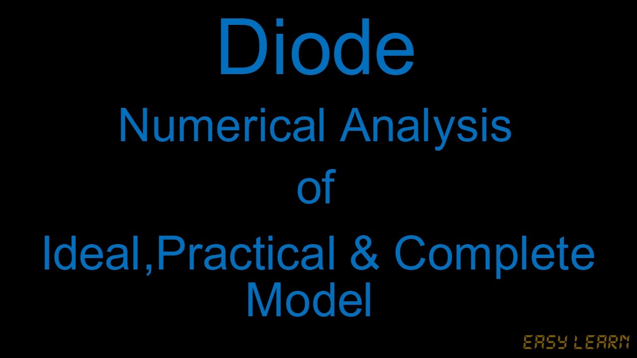 Diode and Applications Episode 10 Urdu/Hindi -Numerical Analysis of ...