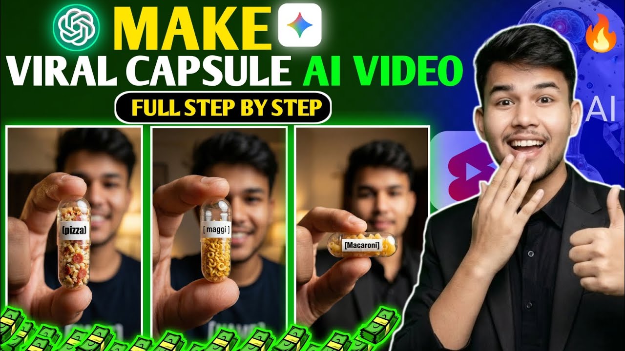Viral capsule AI video Kaise Banaye | Create most viral food capsule AI ...