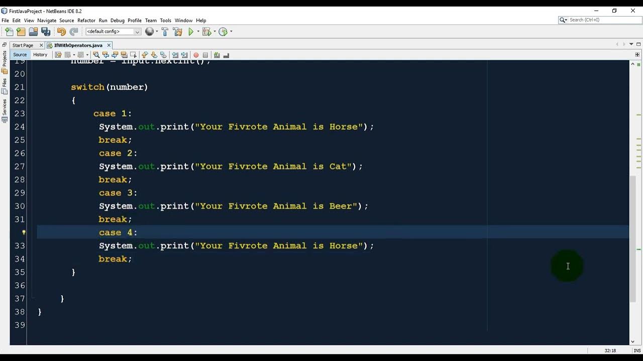 Java Lecture 8 Switch condition - YouTube