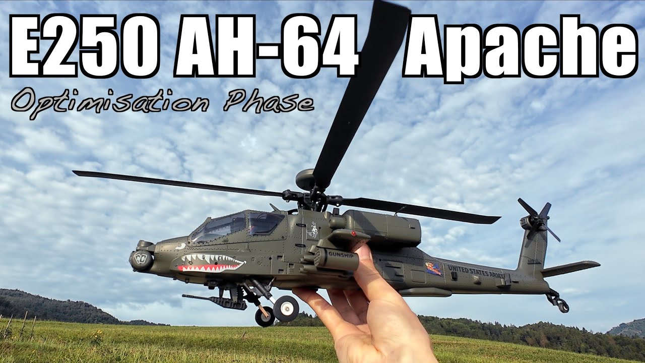 Eachine AH-64 Apache Helicopter - 2nd Flight - Optimisation Phase - YouTube