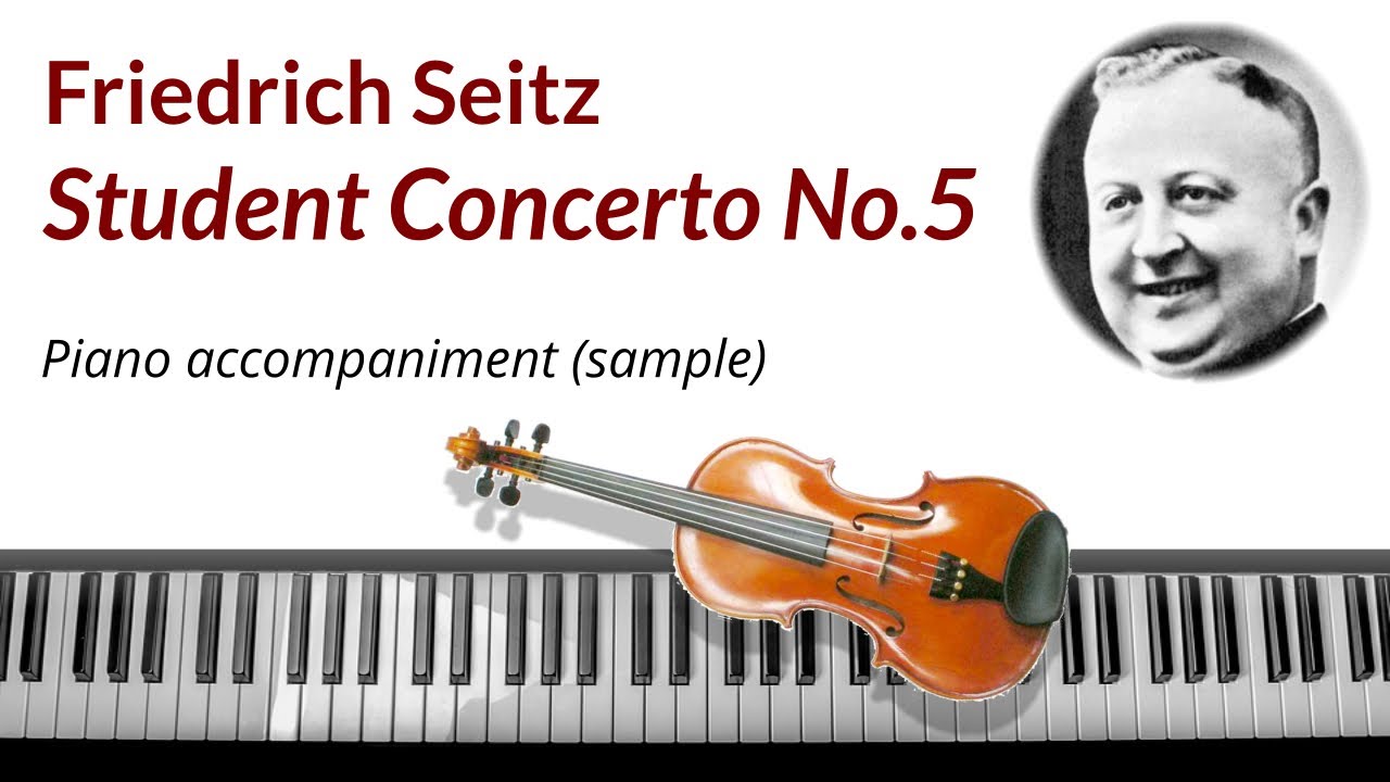 Seitz 'Student' Violin Concerto No.5 - piano accompaniment backing ...