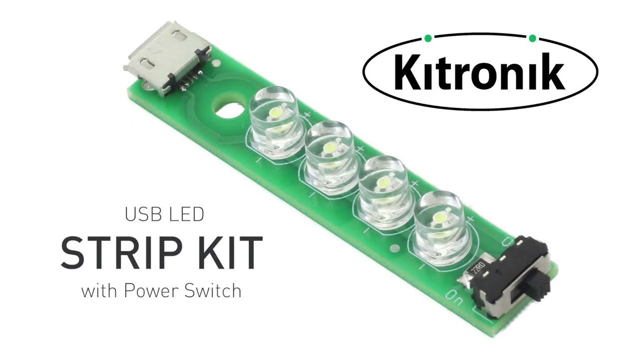 USB LED Strip Kit with Power Switch - YouTube