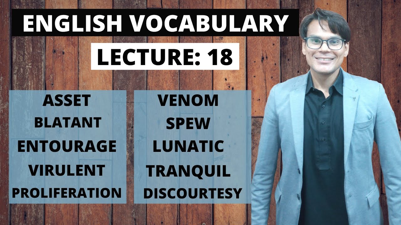 English Vocabulary | Lecture # 18 | Lectures by Waqas Aziz | Waqas Aziz ...